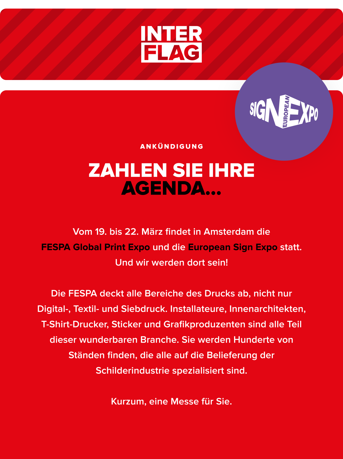 Newsletter • Deutsch | interflag.com